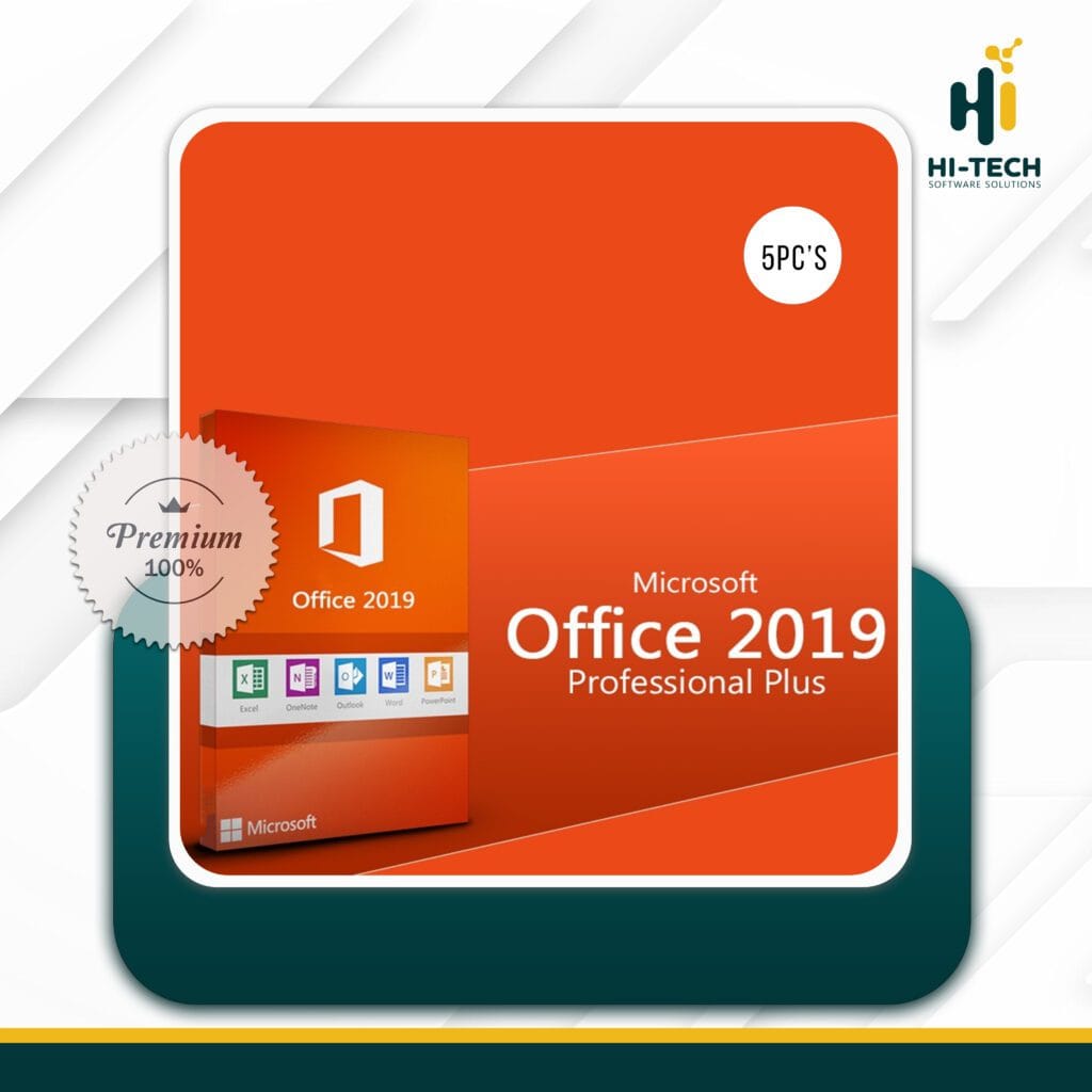MS Office 2019 Pro Plus 5 PC's